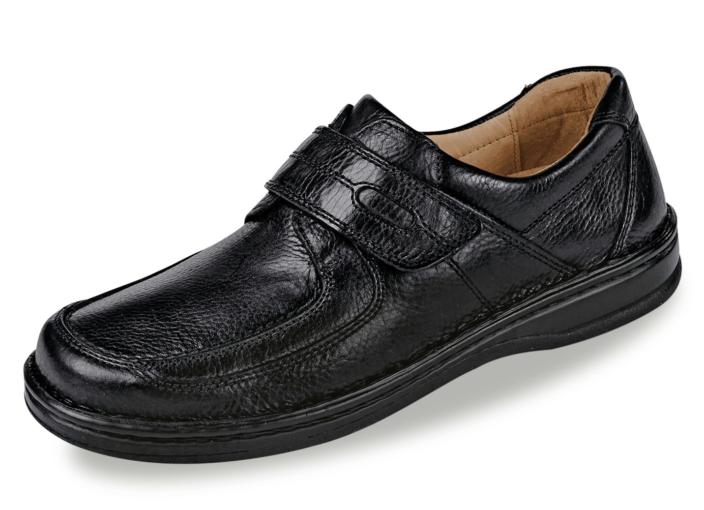 Gemini Slipper mit verstellbarem Klettverschluss - SCHWARZ