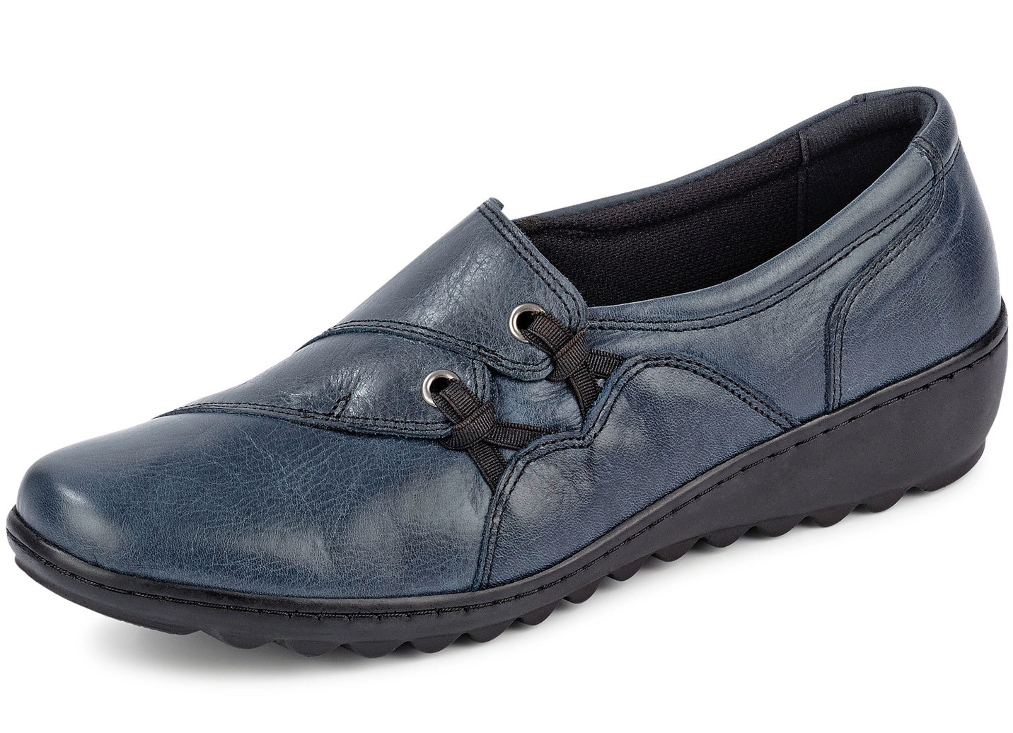 Gemini Slipper aus Rind-Nappaleder - JEANSBLAU