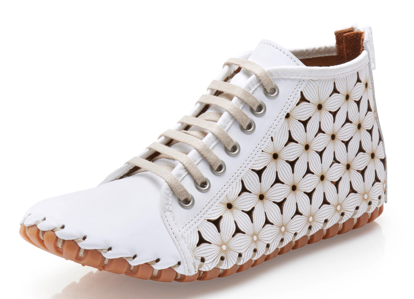 Gemini Bootie mit praktischem Fersen-Reißverschluss - WEISS