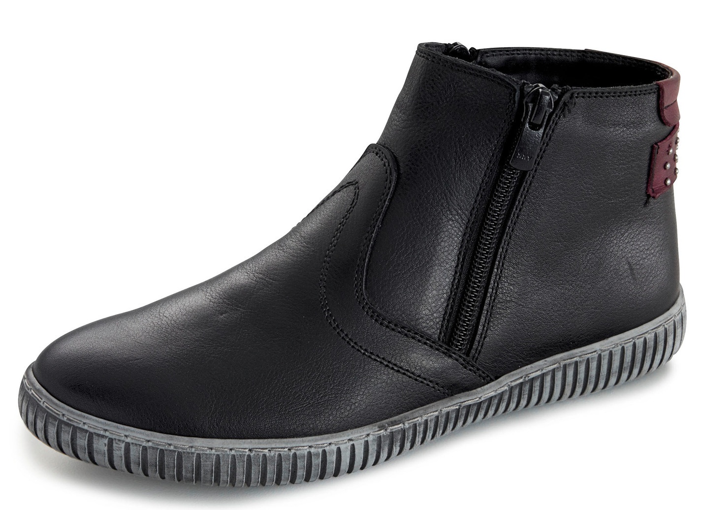 Gemini Stiefelette aus Rind-Nappaleder - SCHWARZ