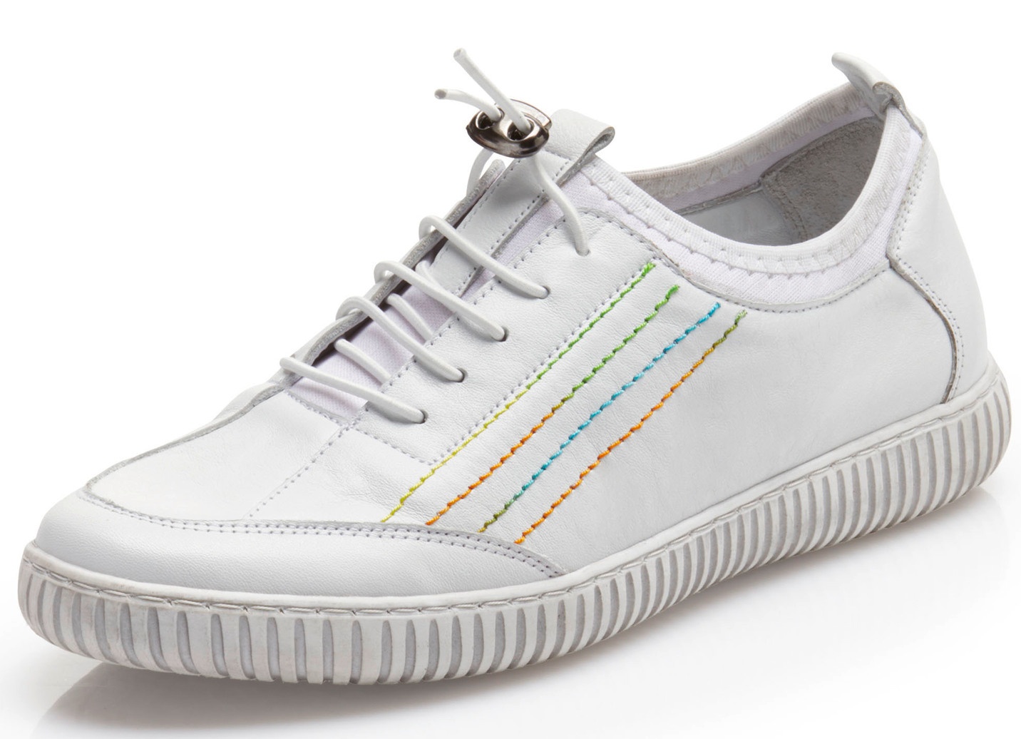 Gemini Sneaker mit elastischem Textilmaterial - WEISS