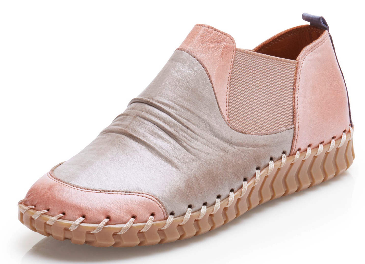 Gemini Bootie mit seitlichen Elastikeinsätzen - KIESEL-ROSÉ