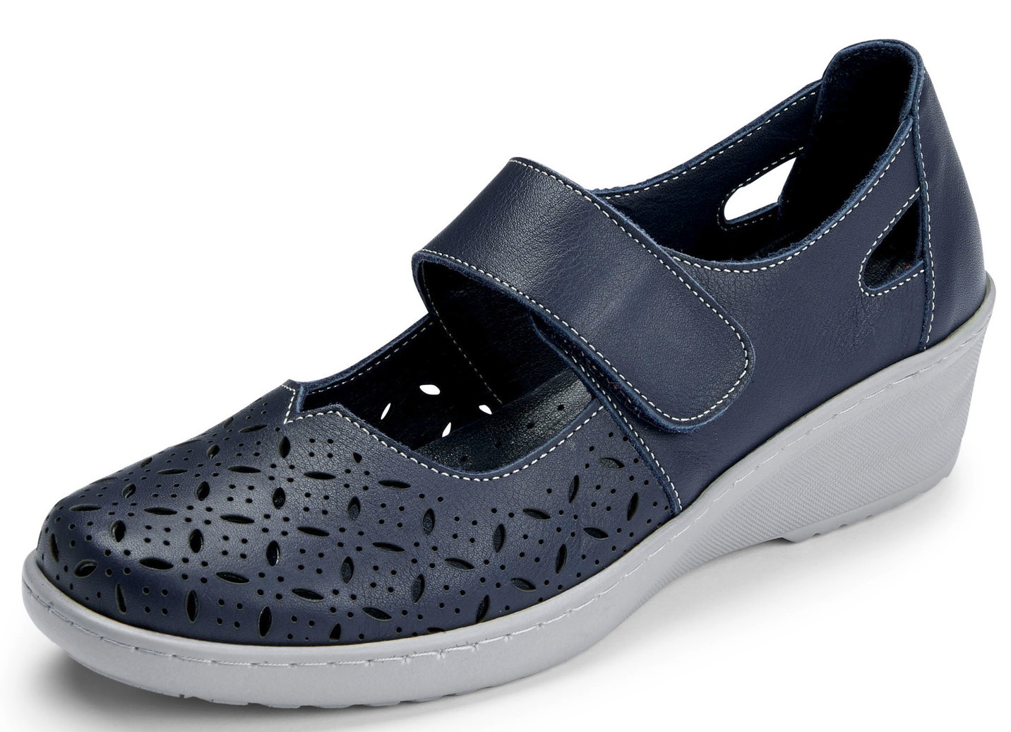 Gemini Slipper aus weichem Rindleder - DUNKELBLAU