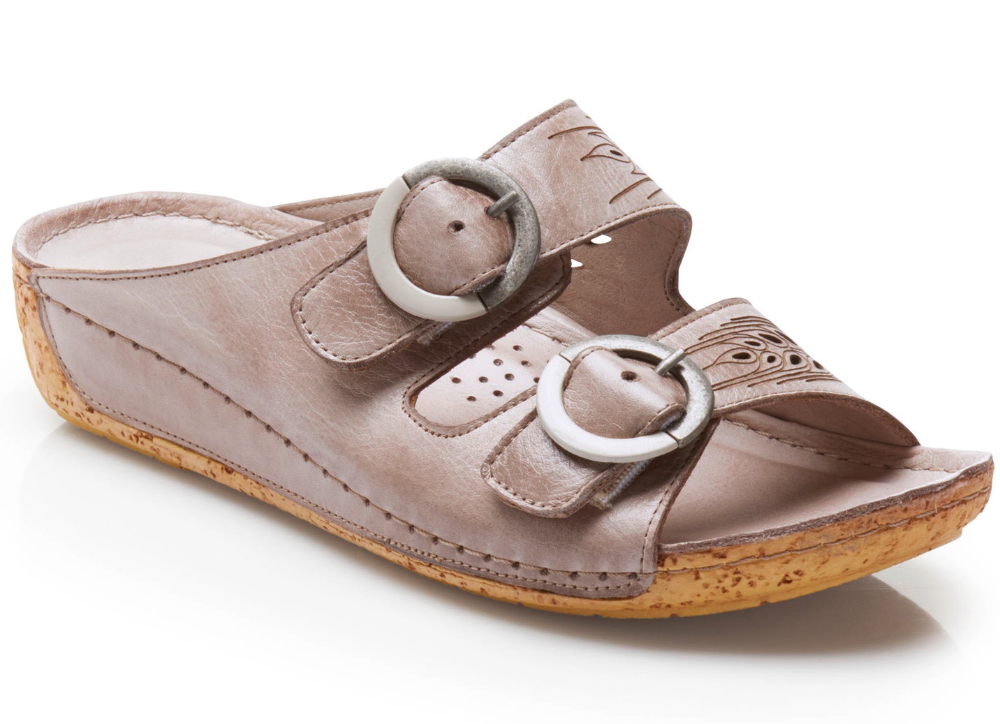 Gemini Pantolette mit verstellbaren Schließen - KIESEL