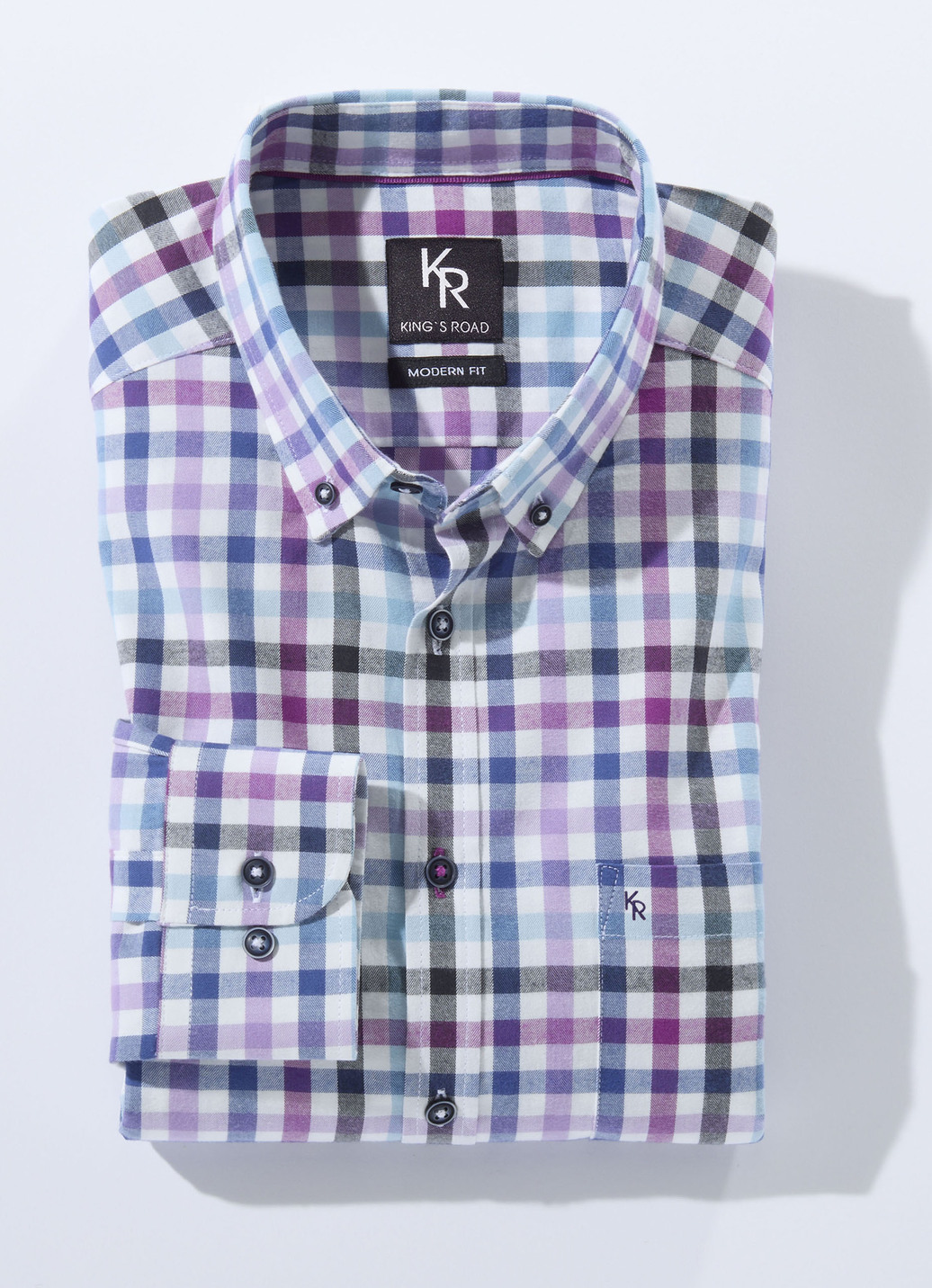 Herren - "King's Road"-Hemd mit Button-Down-Kragen in 4 Farben ...