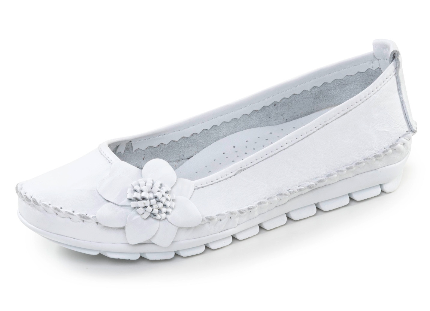Gemini, schicke Damen-Ballerinas, Weite G, mit herausnehmbarem Fußbett ...