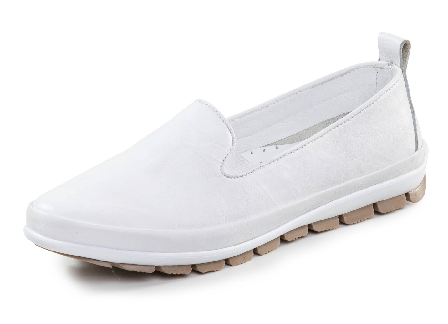 Gemini Slipper mit dezenter Knitter-Struktur - WEISS