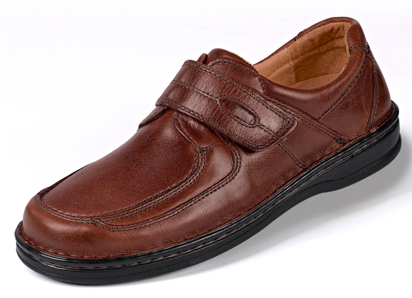 Gemini Slipper mit verstellbarem Klettverschluss - MARONE